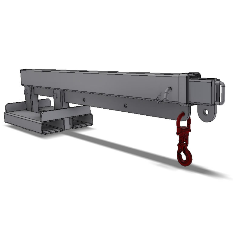 Telescopic Forklift Jib Attachment 2500kg Long | Attachments For ...